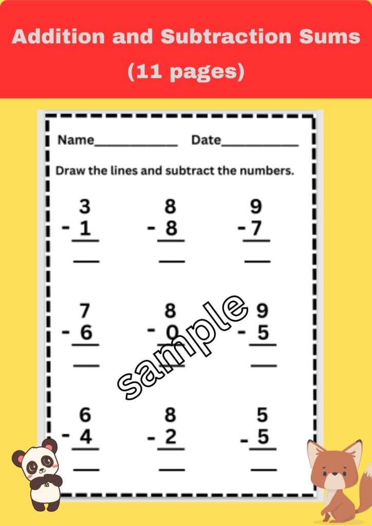 Addition Sums, subtraction sums ,activity worksheets ,story sums