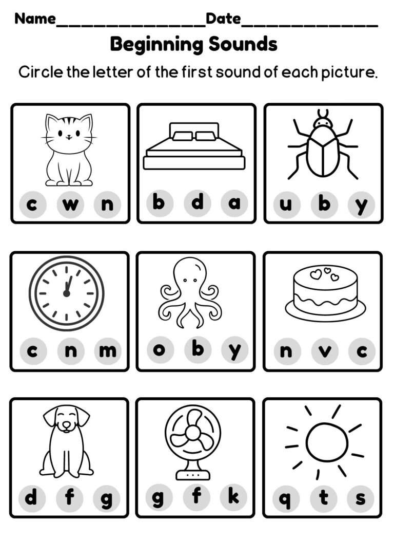 kindergarten morning worksheets